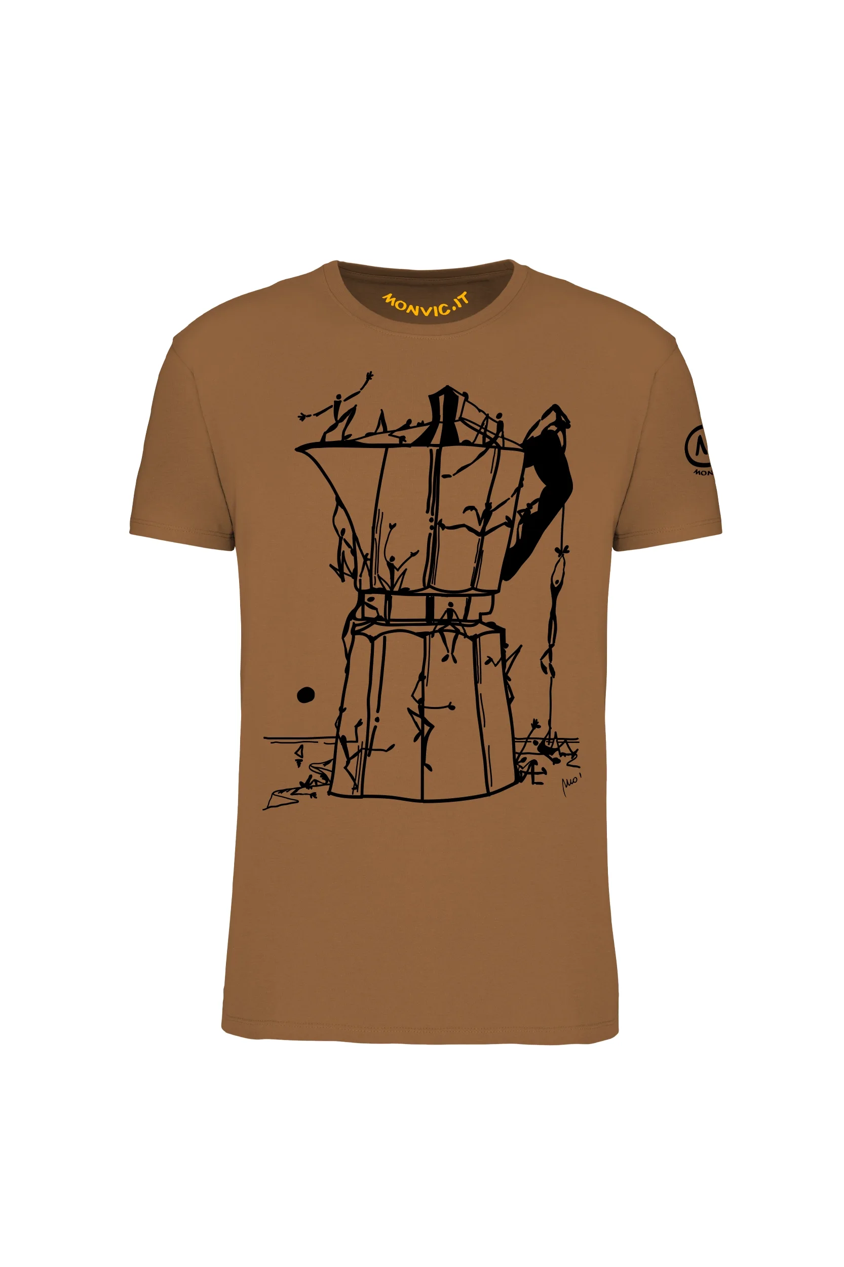 T-shirt arrampicata "Moka" HASH ORGANIC ⋆ MONVIC ⋆ Made in Italy with
